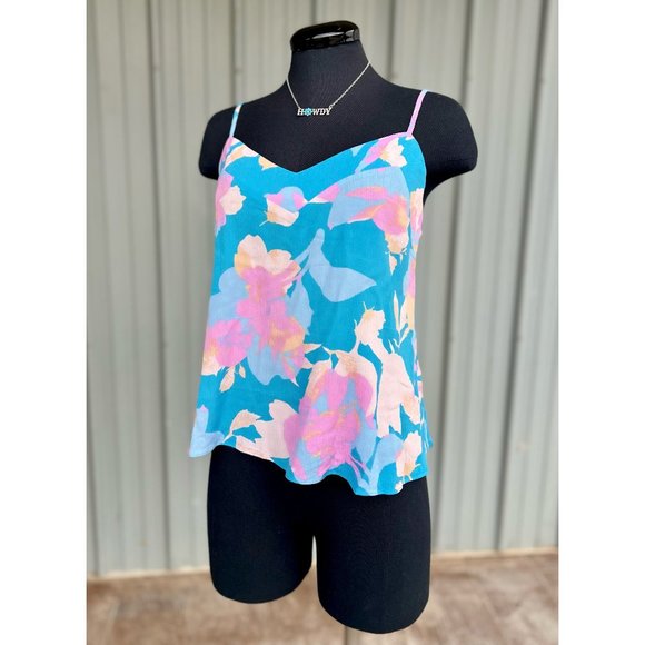 BOUTIQUE | Tops | New Blue Floral Tank Top Tropical | Poshmark
